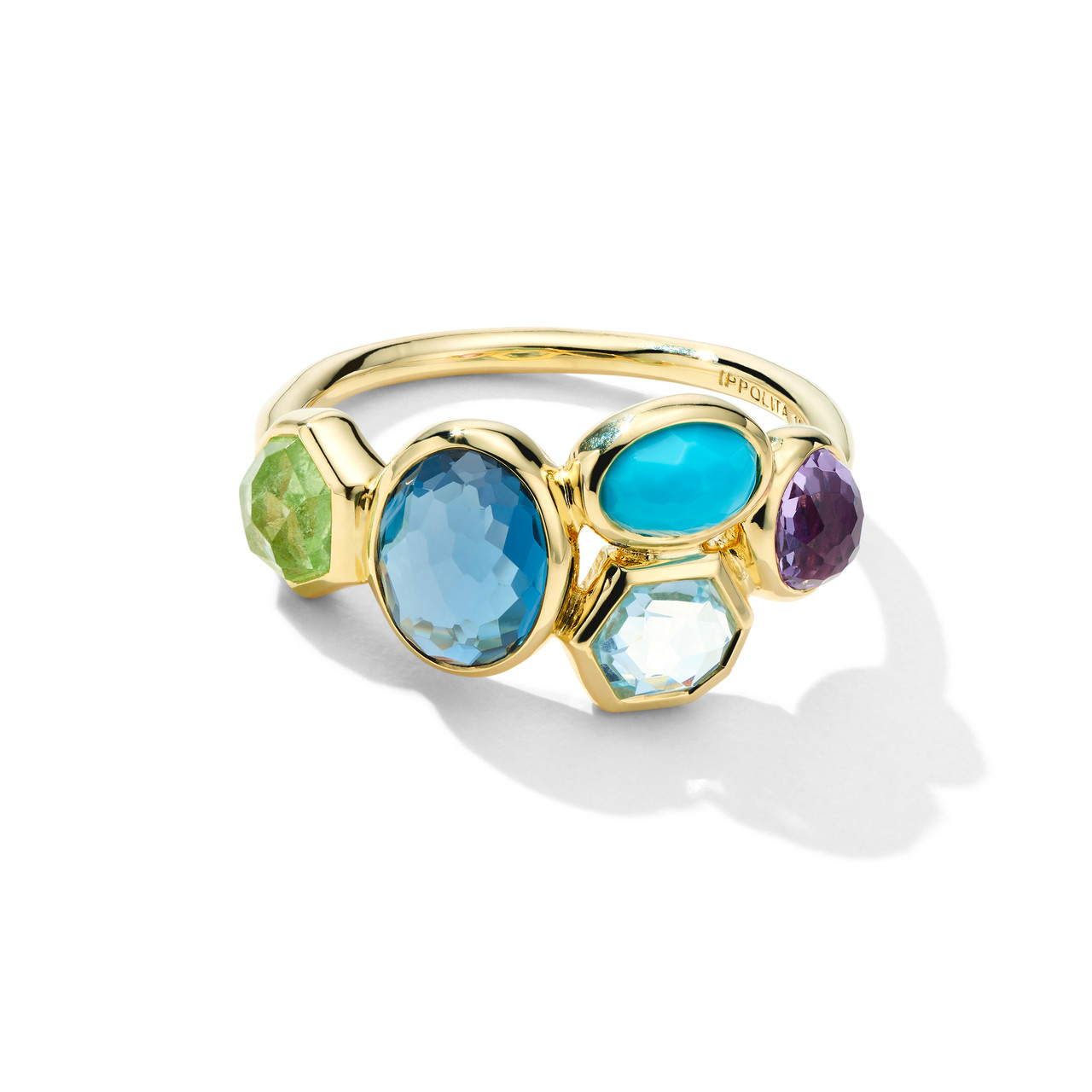 IPPOLITA 18K Gold Gelato Cluster Ring In Summer Rainbow GR986SUMRAIN2